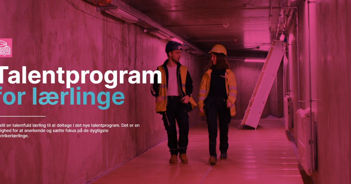 Nyt talentprogram for elektrikerlærlinge